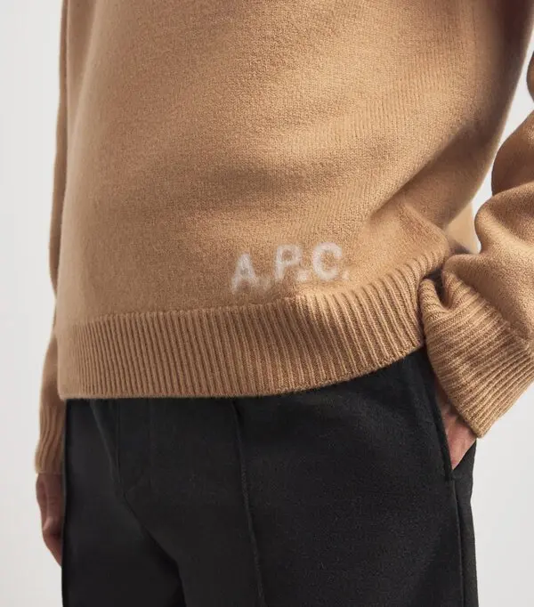A.p.c. Merino Wool Edward Logo Sweater