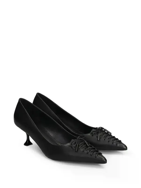 Lola Cruz 55mm Navari Lace-up Pumps