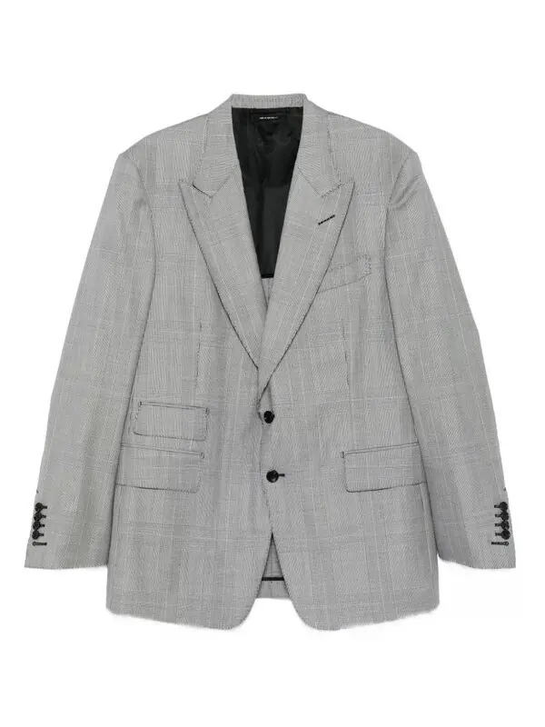TOM FORD Single-breasted Checked Suit - Black
