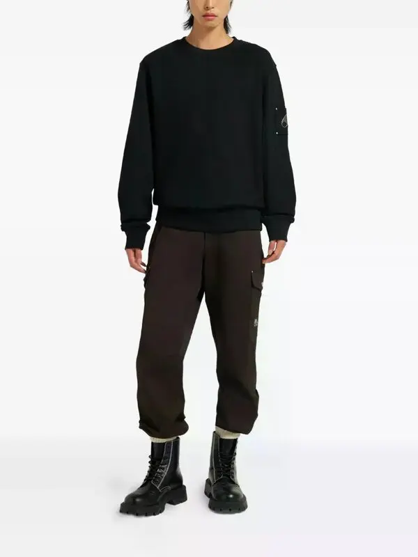 Moose Knuckles Logo Appliqué Sweatshirt - Black