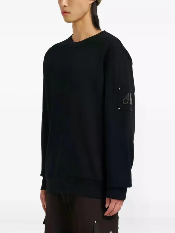 Moose Knuckles Logo Appliqué Sweatshirt - Black