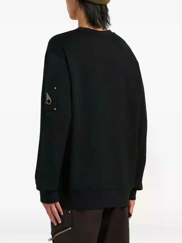 Moose Knuckles Logo Appliqué Sweatshirt - Black