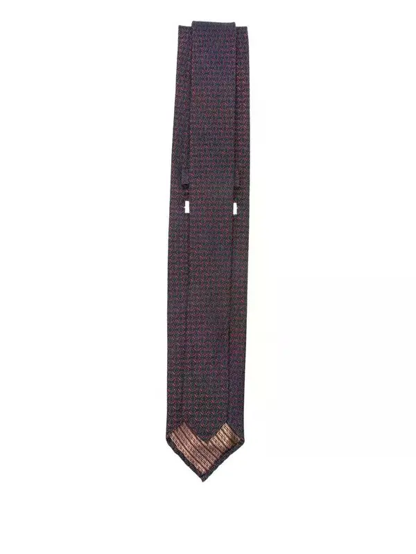 LARDINI Patterned Jacquard Tie