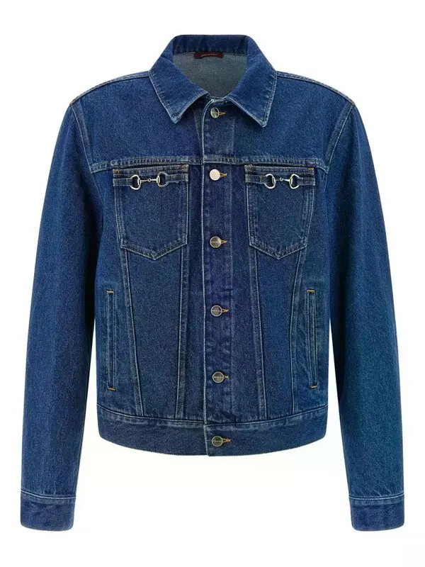Gucci Denim Jacket With Horsebit Detail