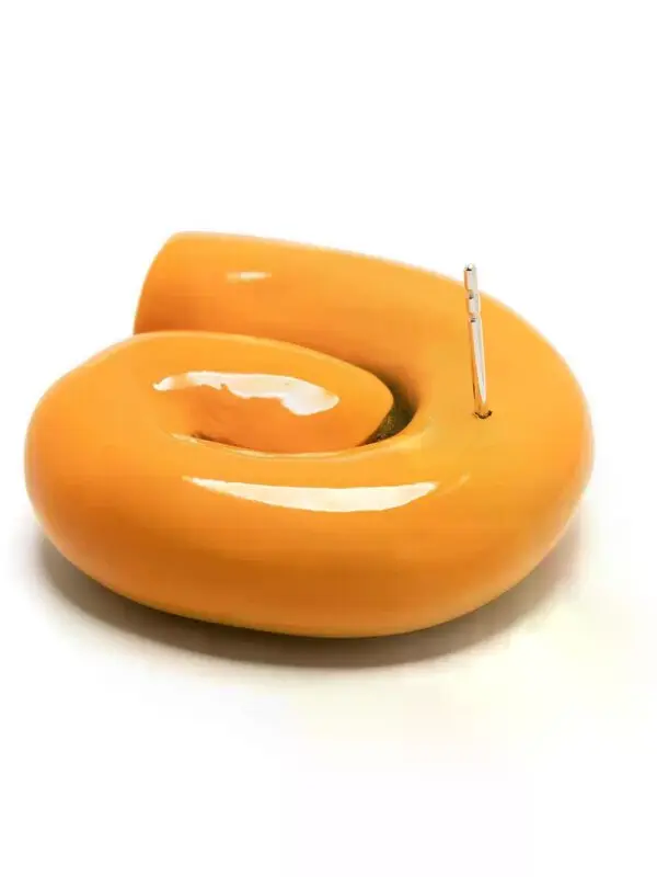 UNCOMMON MATTERS Nimbus Lacquered-wood Hoop Earrings - Orange