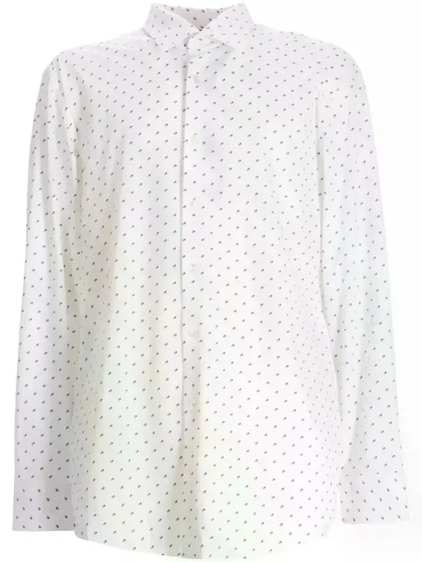 BOSS Patterned Cotton Shirt