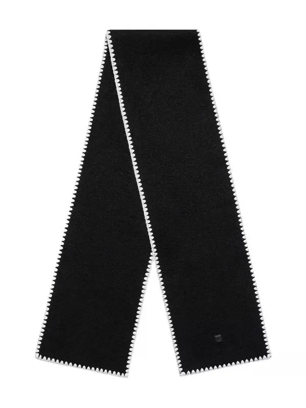 Manière De Voir Aube Stitched Scarf - Black
