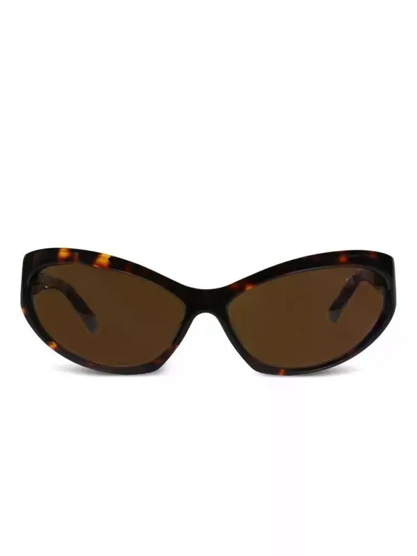 Vaquera Geometric Frame Sunglasses - Brown