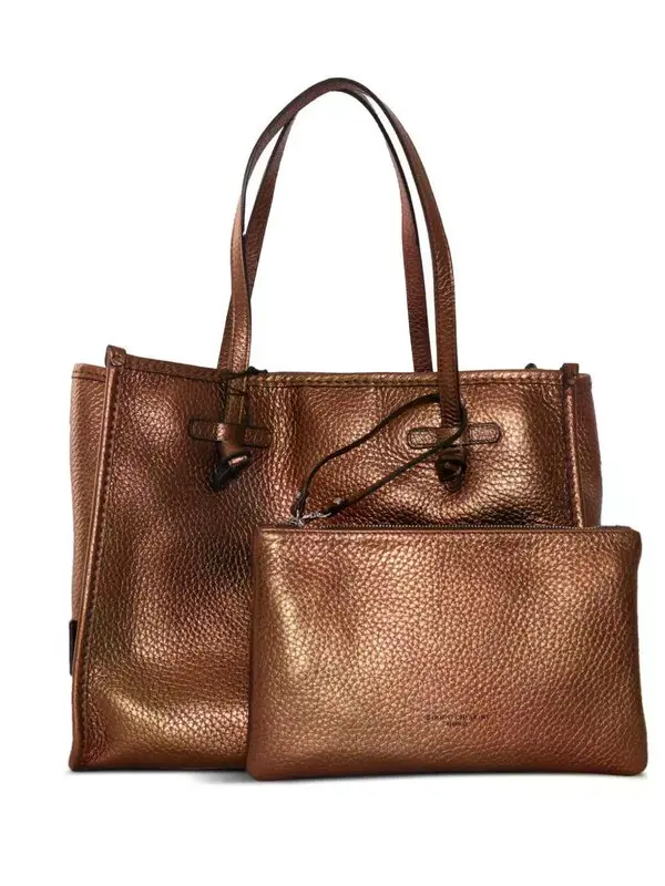 GIANNI CHIARINI Marcella Knotted-detail Tote Bag - Brown