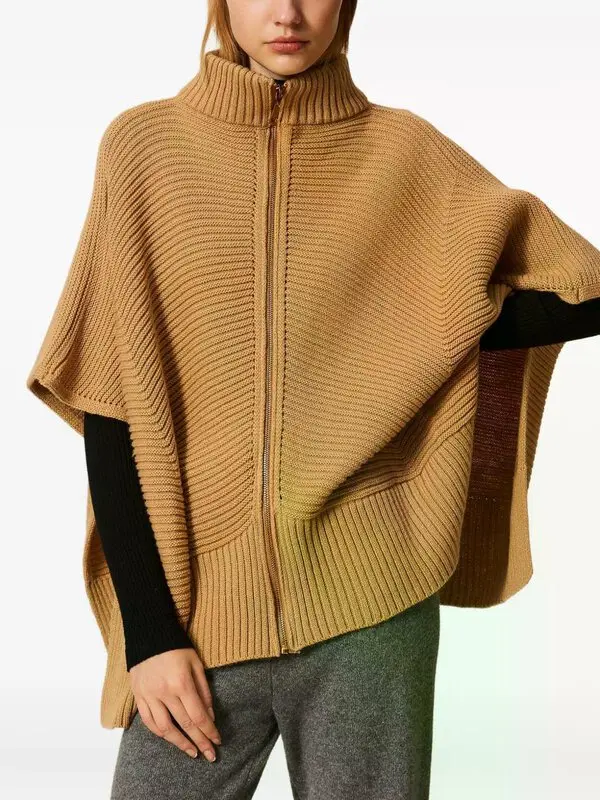 TWINSET Zip-up Knitted Cape