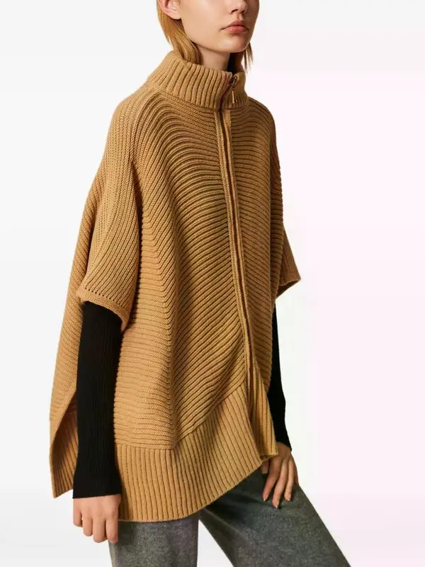 TWINSET Zip-up Knitted Cape