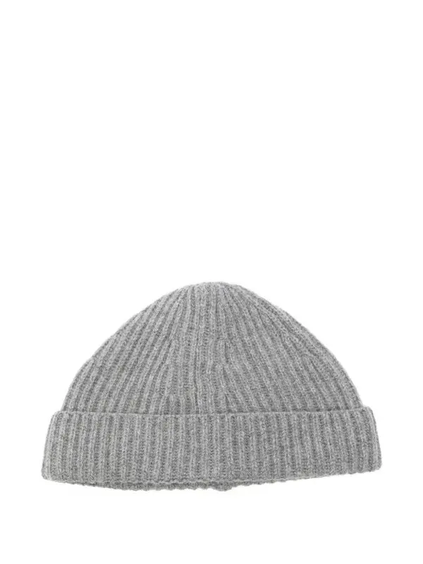 AMARANTO Ribbed Beanie - Grey