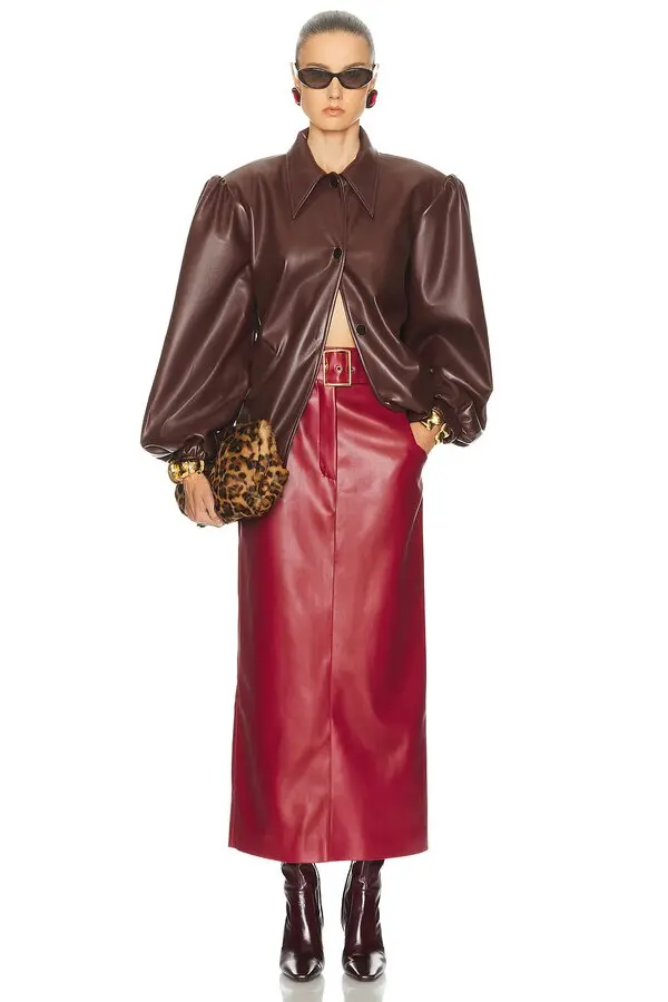 ROWEN ROSE Bomber Jacket - Brown
