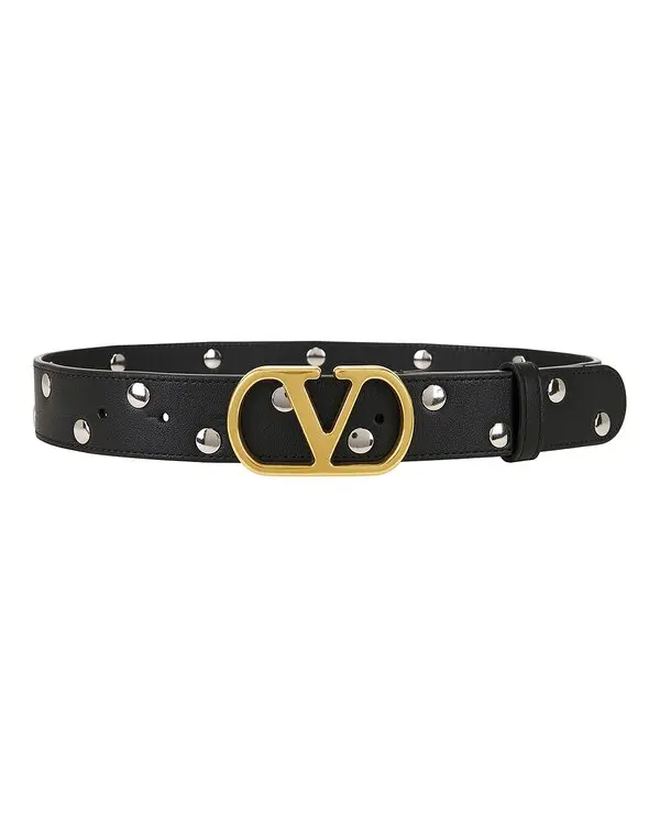 Valentino Garavani Vlogo Signature Studs Belt - Nero