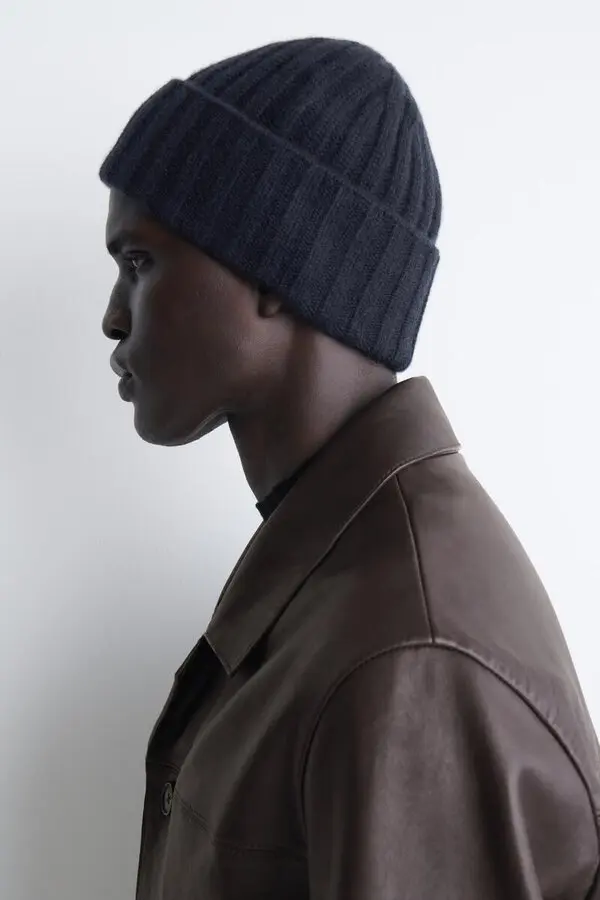 Cos Chunky Ribbed Cashmere Beanie