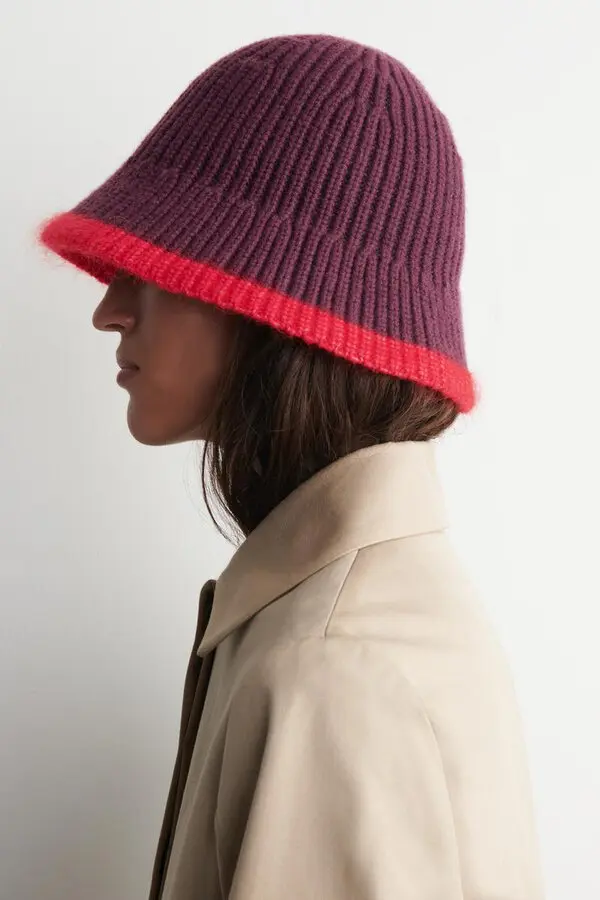 Cos Contrast-tipped Wool-mohair Bucket Hat
