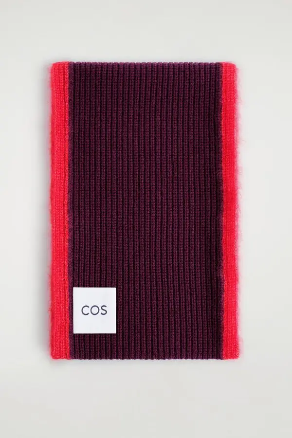 Cos Chunky Wool-mohair Scarf - Red