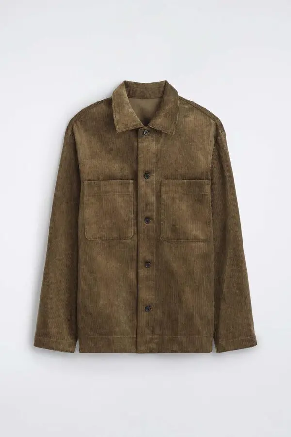 Cos Cotton-corduroy Overshirt - Brown