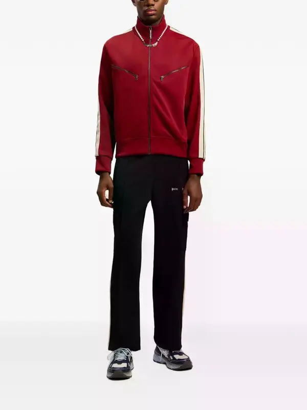 Palm Angels Stripe-detailing Cargo Trousers - Black