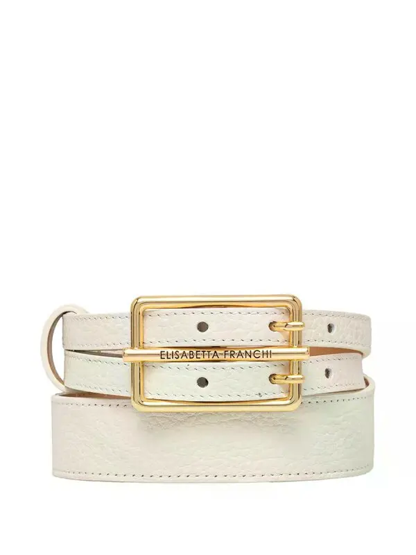 Elisabetta Franchi Logo-engraved Belt - Neutrals