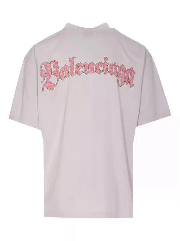 Balenciaga Printed Crew-neck T-shirt - Grey