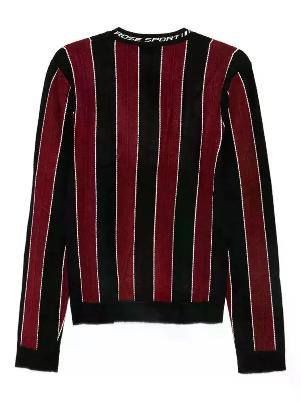 Martine Rose Striped Logo-print Sweater - Black