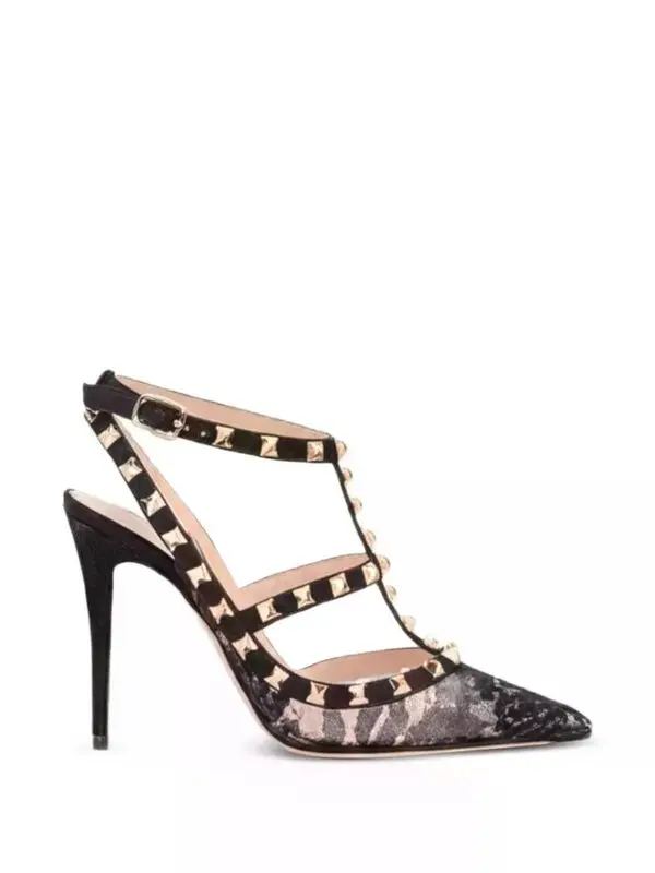 Valentino Garavani Rockstud Lace Pumps With Straps