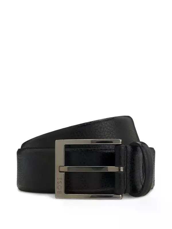 BOSS Elloy Textured Buckle Belt - Black