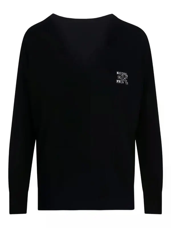 ERMANNO FIRENZE Appliqué V-neck Knitwear