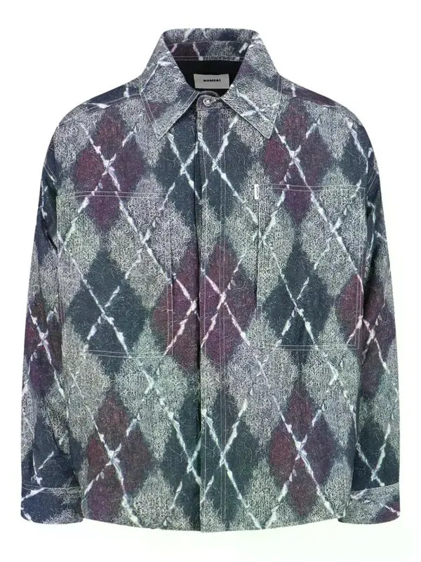 BONSAI Diamond Texture Shirt Jacket - Grey