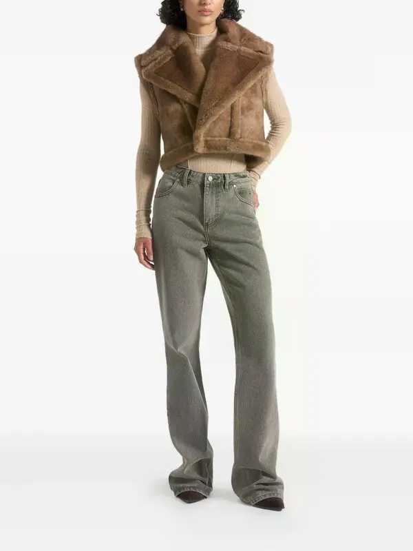 Manière De Voir Kena Suede-effect Jacket With Detachable Sleeves