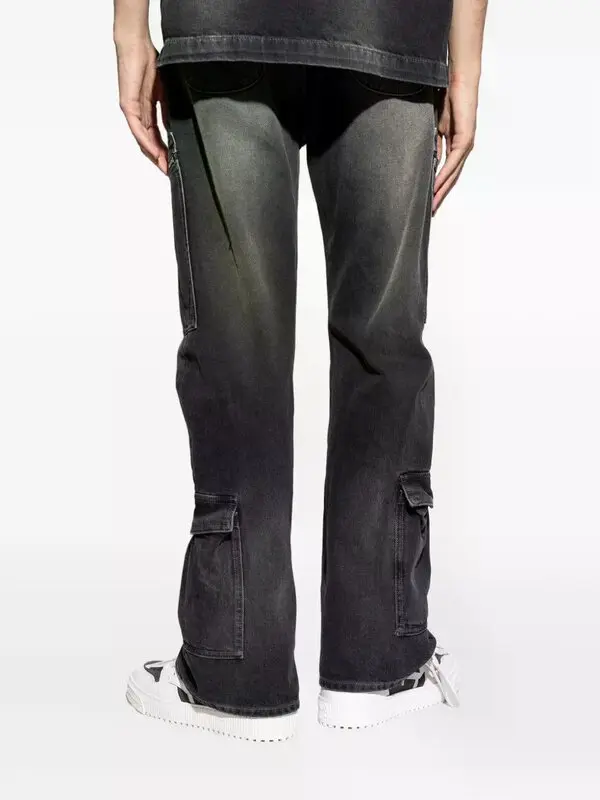 Off-White Logo-embroidered Jeans