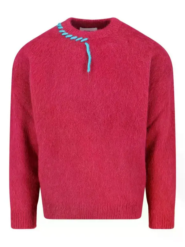 BONSAI Stitched Knit Jumper - Red