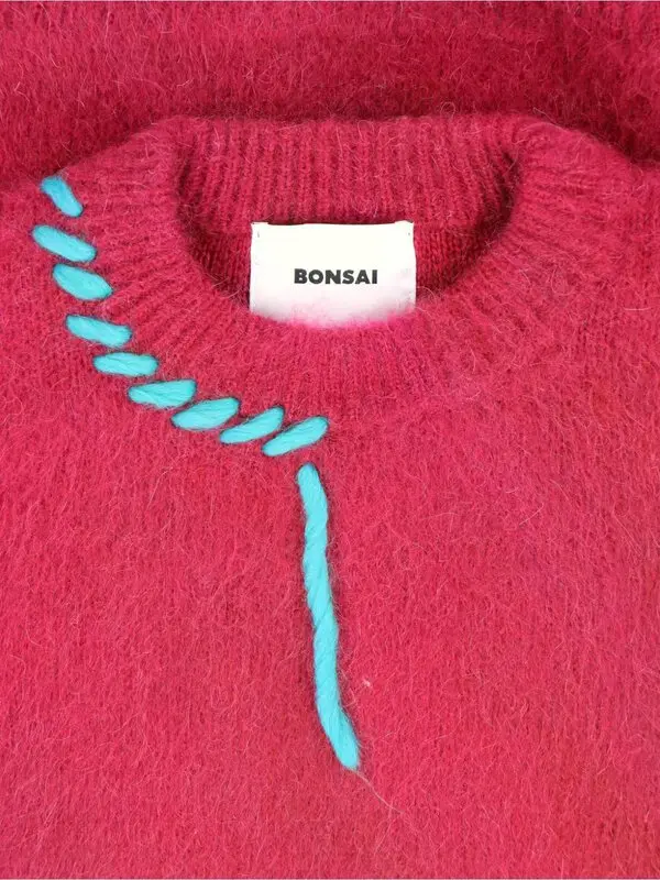 BONSAI Stitched Knit Jumper - Red