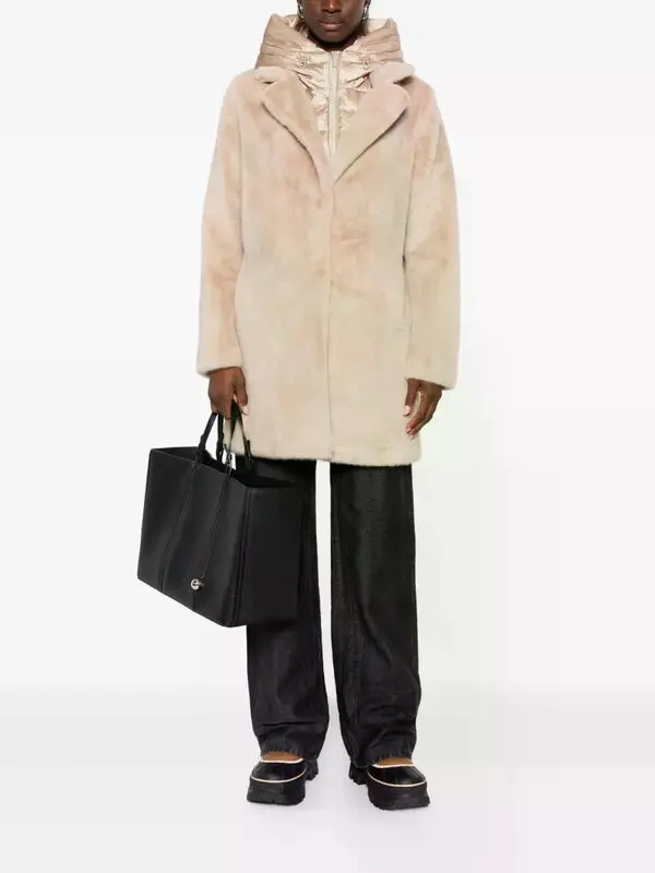 BOMBOOGIE Paneled Hooded Coat