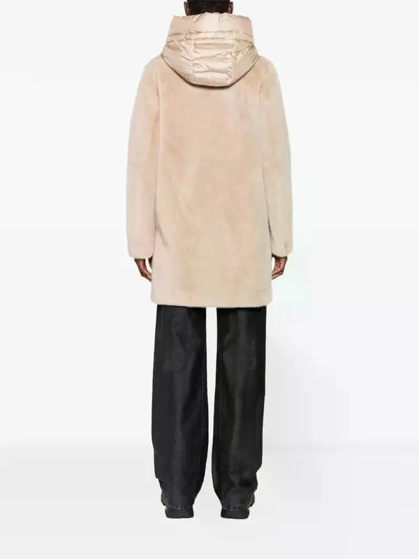 BOMBOOGIE Paneled Hooded Coat