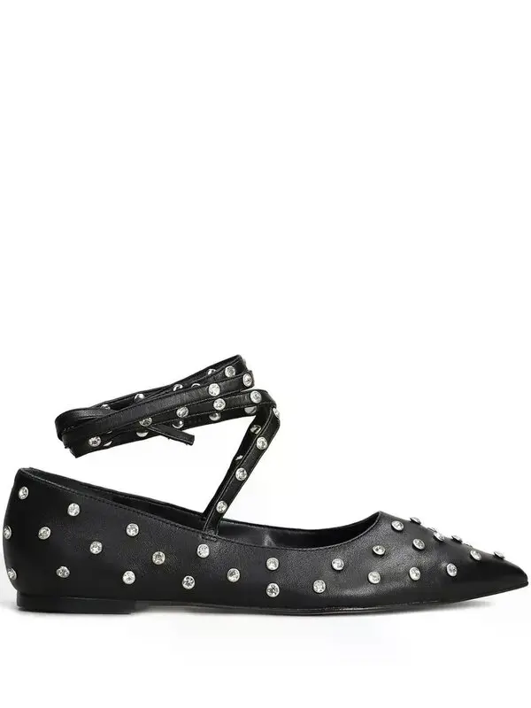 ANDREA CARRANO Studded Wraparound Ballet Flats