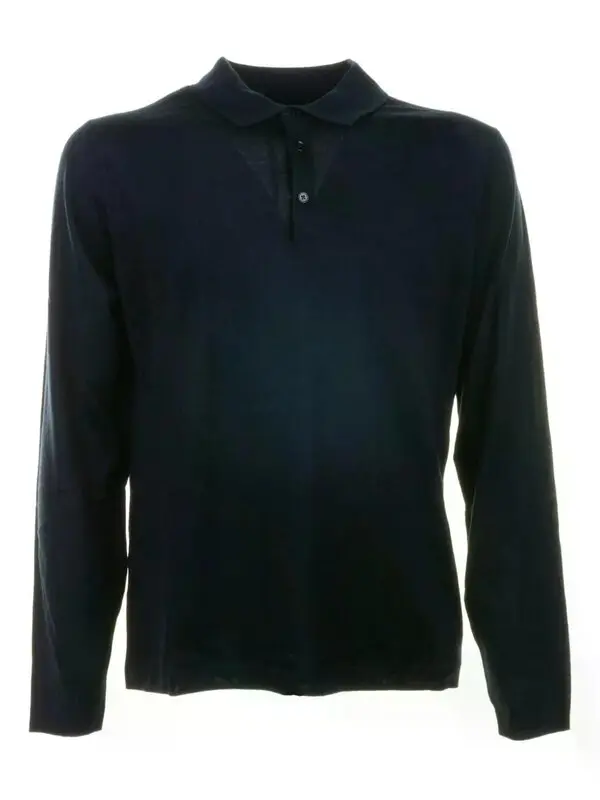 BROOKSFIELD Buttoned Long-sleeve Polo Shirt