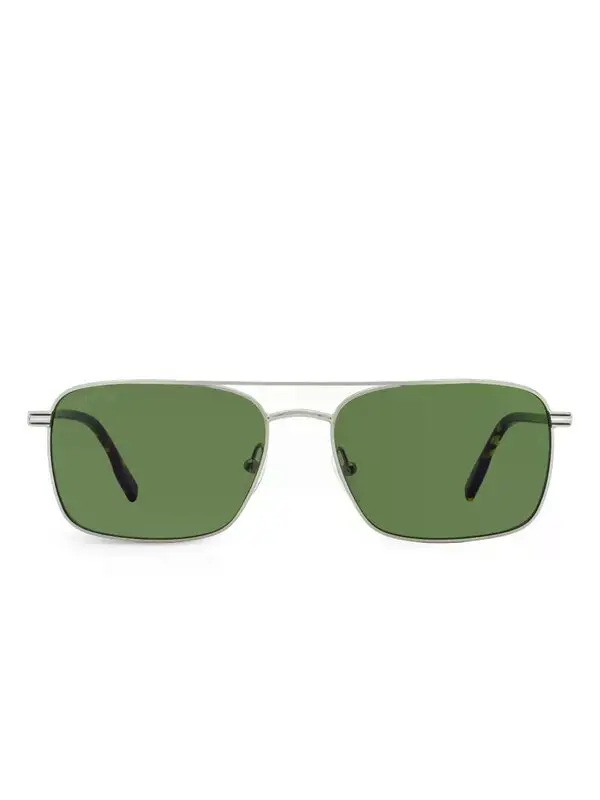 Lacoste Double Bridge Rectangular Sunglasses - Silver
