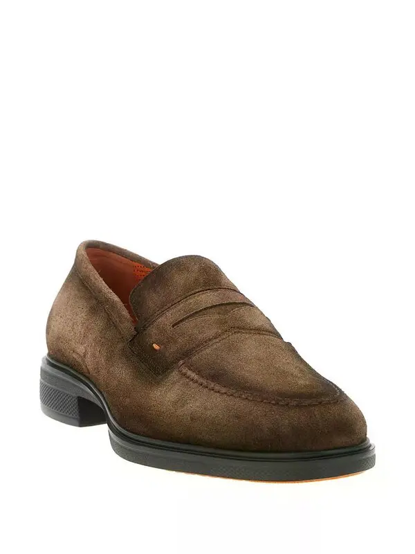 Santoni Shaded Suede Loafers