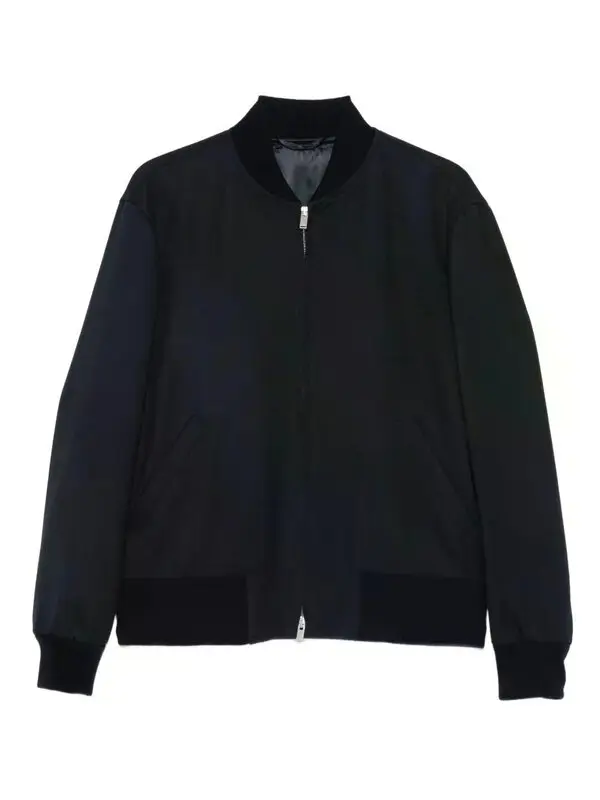 LARDINI Zip-up Bomber Jacket - Blue