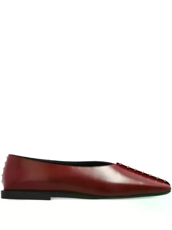 JIL SANDER Stud-detail Leather Ballet Flats