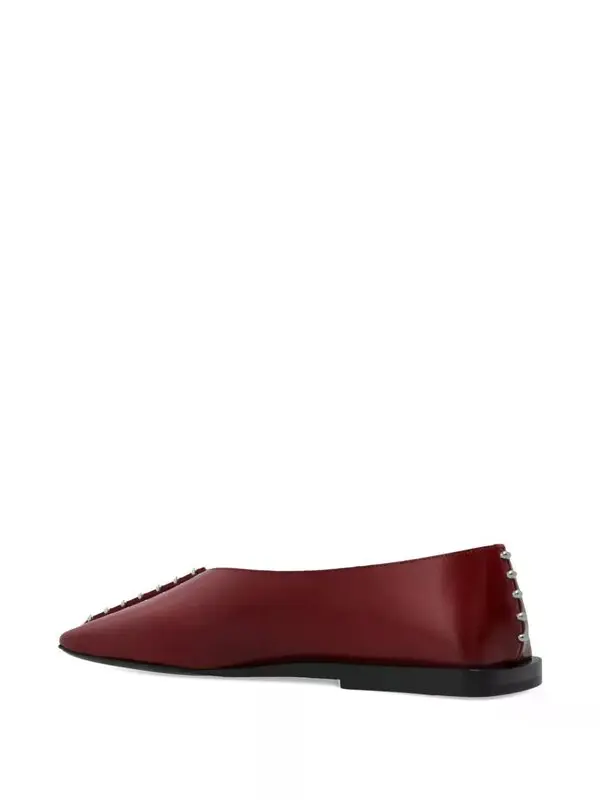 JIL SANDER Stud-detail Leather Ballet Flats