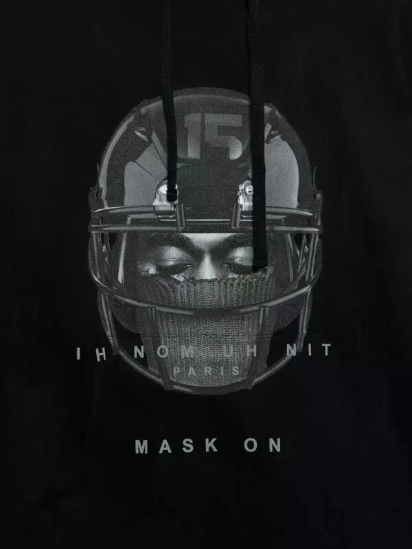 IH NOM UH NIT Graphic-print Hoodie - Black