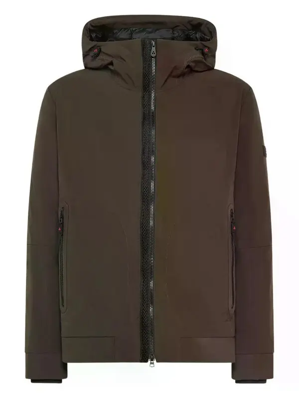 Peuterey Hooded Quilted Jacket - Brown