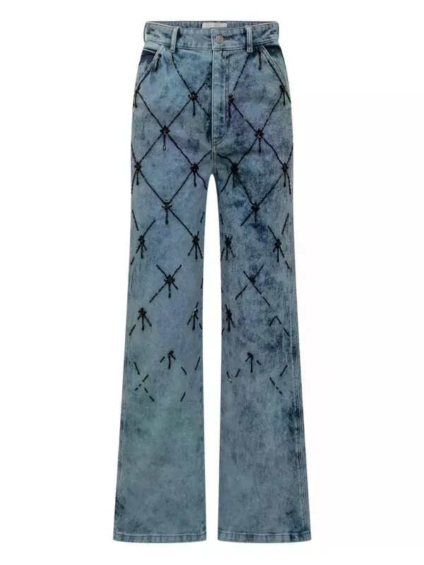DES_PHEMMES Embroidered Jeans