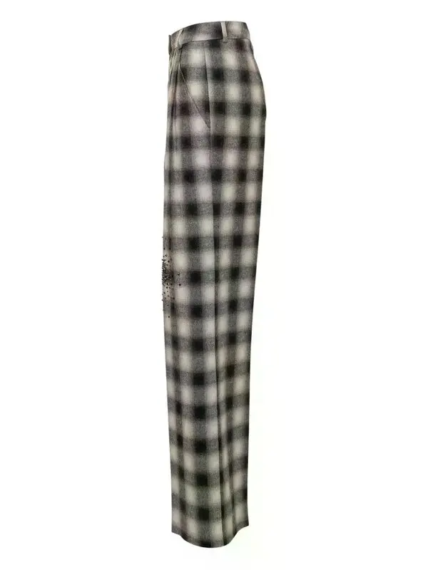 DES_PHEMMES Plaid Embellished Trousers