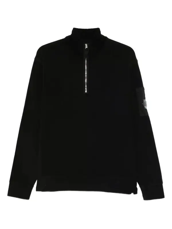 C.P. COMPANY Lens-detail Half-zip Sweater - Black