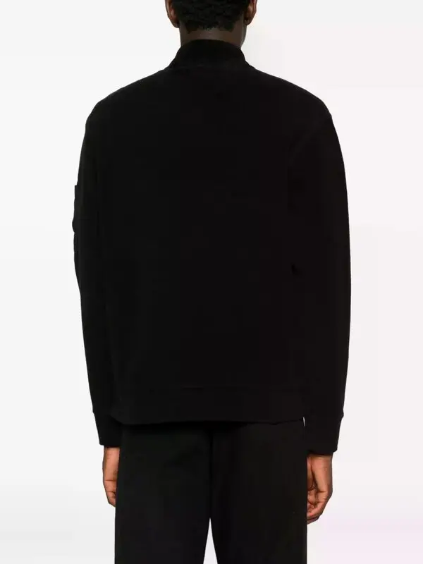 C.P. COMPANY Lens-detail Half-zip Sweater - Black