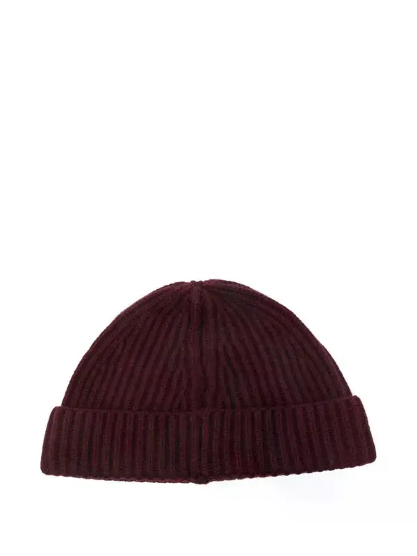 AMARANTO Ribbed Knit Beanie